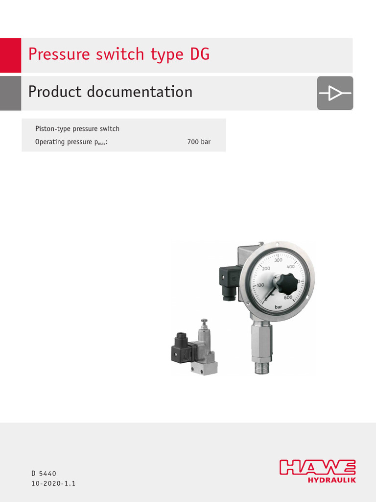 DG Piston-Type Pressure Switch Guide | PDF | Mechanical Engineering