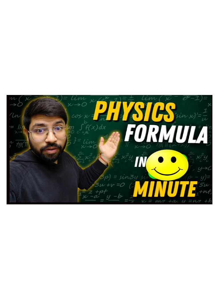 Open Formula Sheet Physics Class 12 | PDF