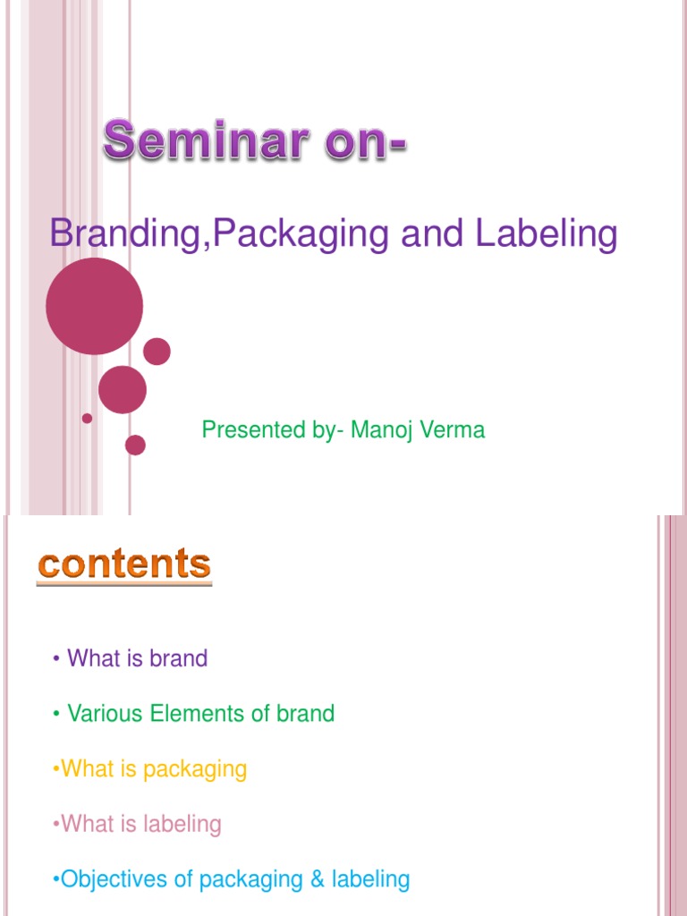 Branding, Packaging, and Labeling Overview | PDF | Business