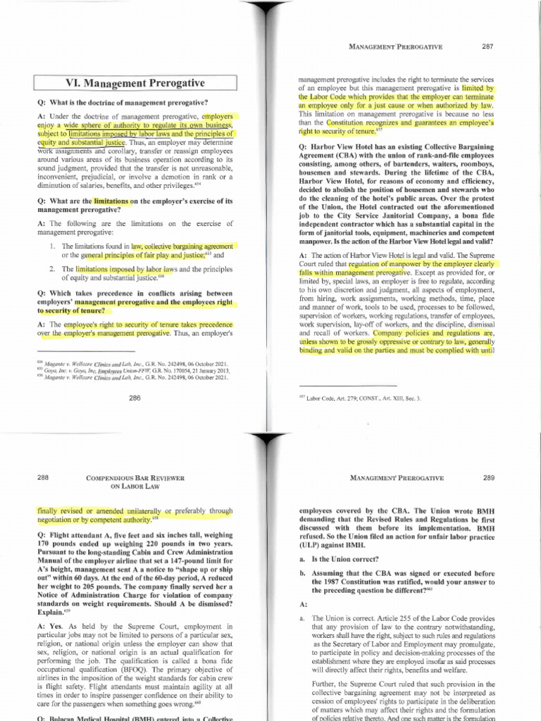 Understanding Management Prerogative in Labor Law | PDF | Cost Of ...
