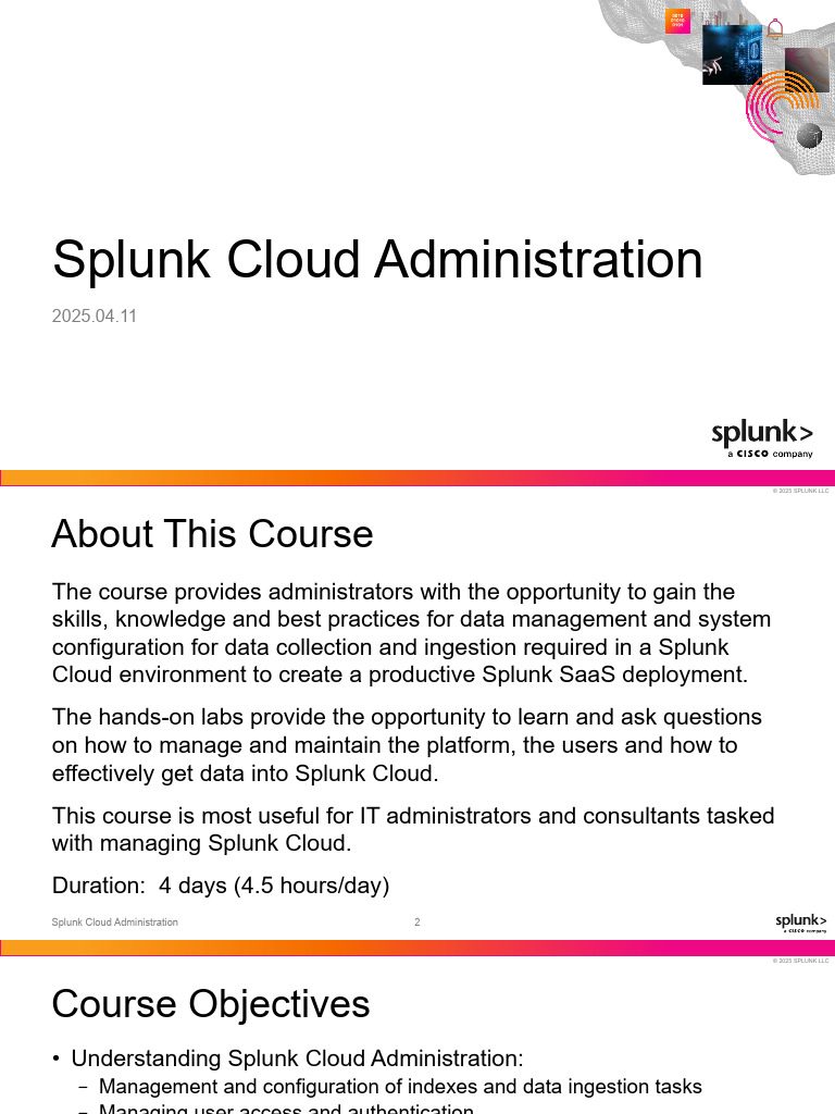 1001-Splunk Cloud Administration Slides 9.4 Apr2025 | PDF | Cloud Computing | Transport Layer ...
