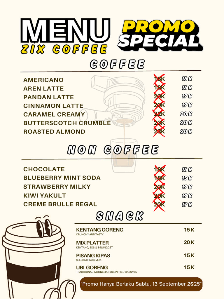 Menu Coffe Shop Ilustratif Minimalis Putih Dan Biru - 20250913 - 152138 ...