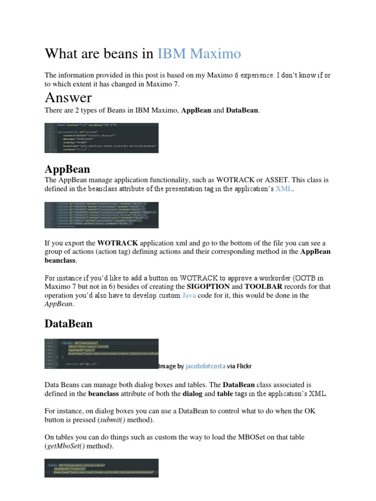 Bean Class Sample in Maximo | PDF | Dialog Box | Class (Computer Programming)