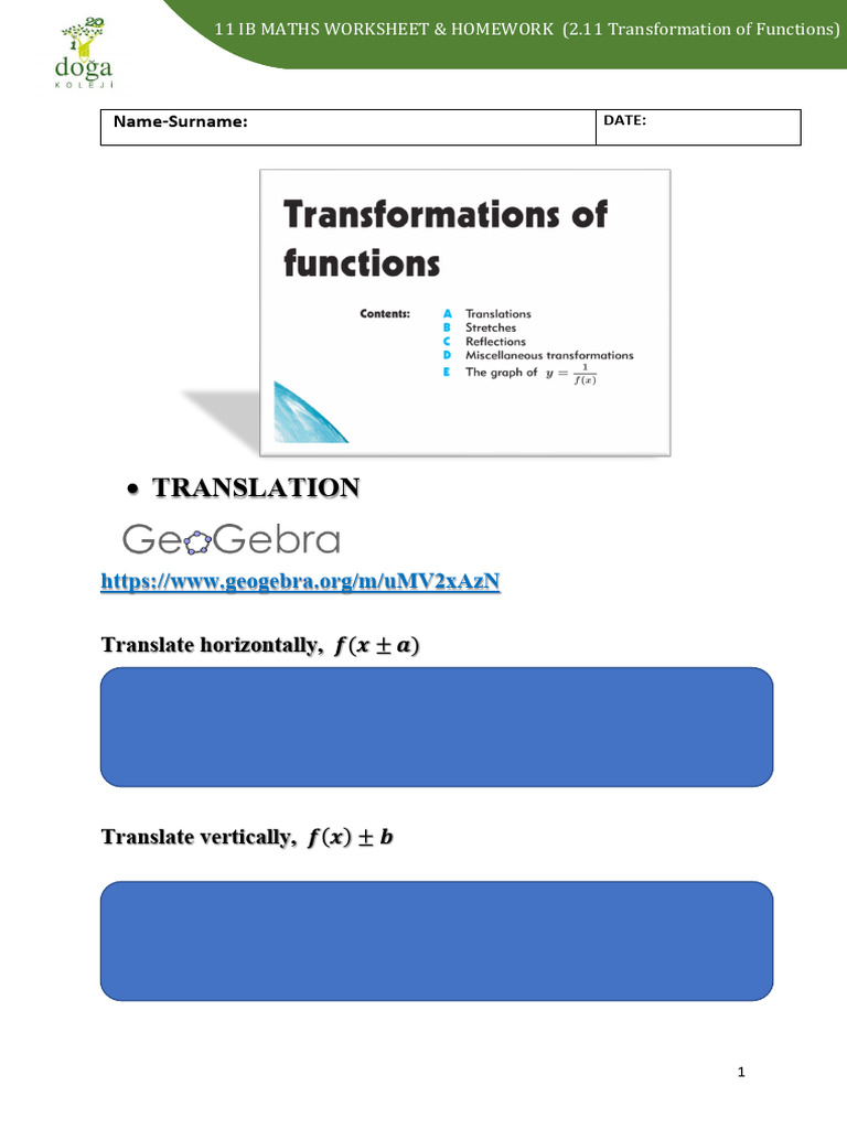Function Transformations Guide | PDF