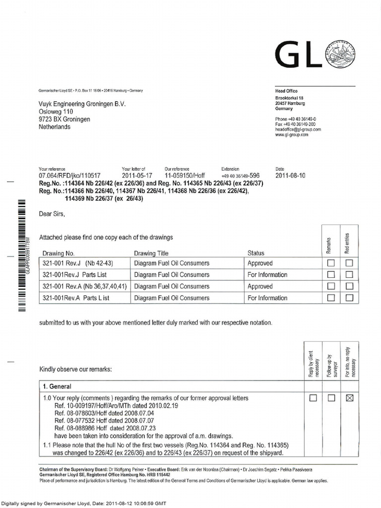Digitally Signed by Germanischer Lloyd, Date: 2011-08-12 10:06:59 GMT | PDF