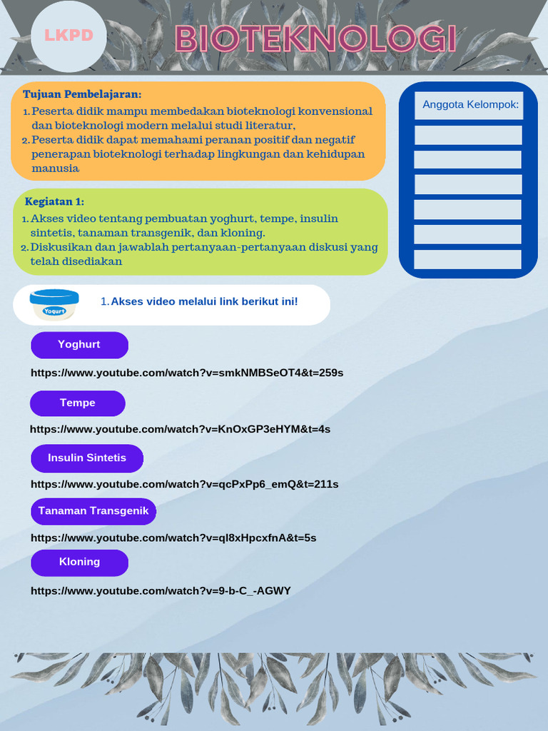 LKPD Bioteknologi | PDF