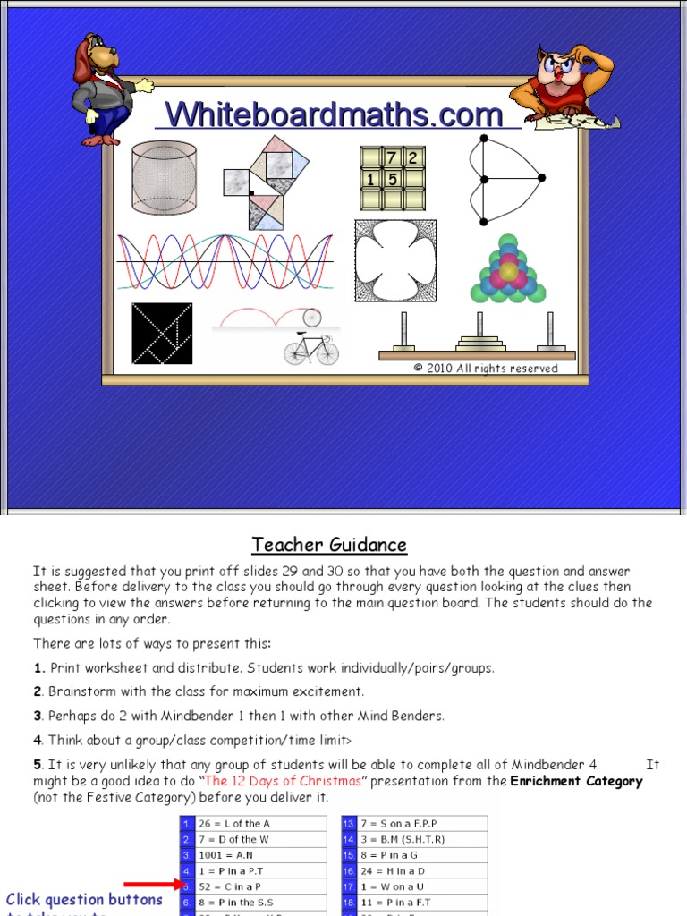 Christmas Mind Bender 1 | PDF | Leisure | Sports