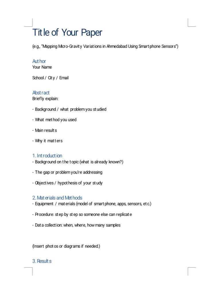 Research Paper Template | PDF