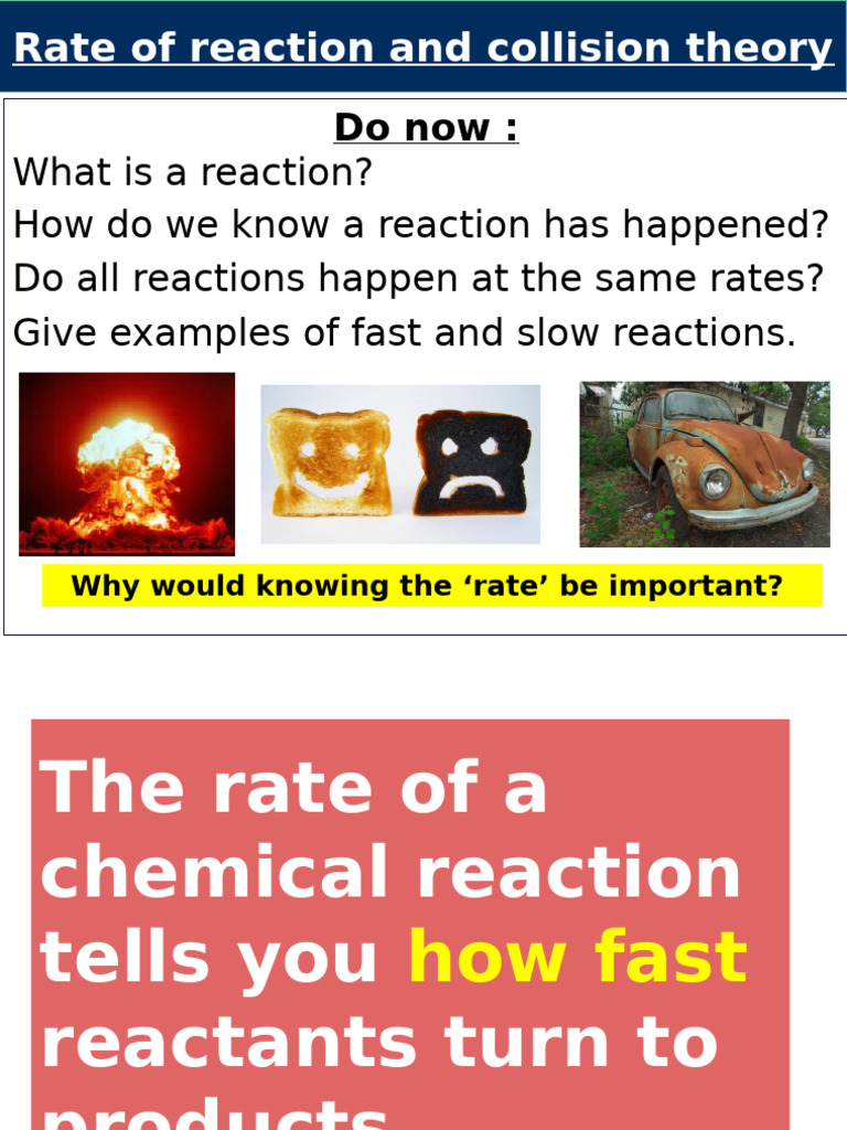 IGCSE Chemistry Lesson 2 - Rates of Reaction and Collision Theory | PDF ...