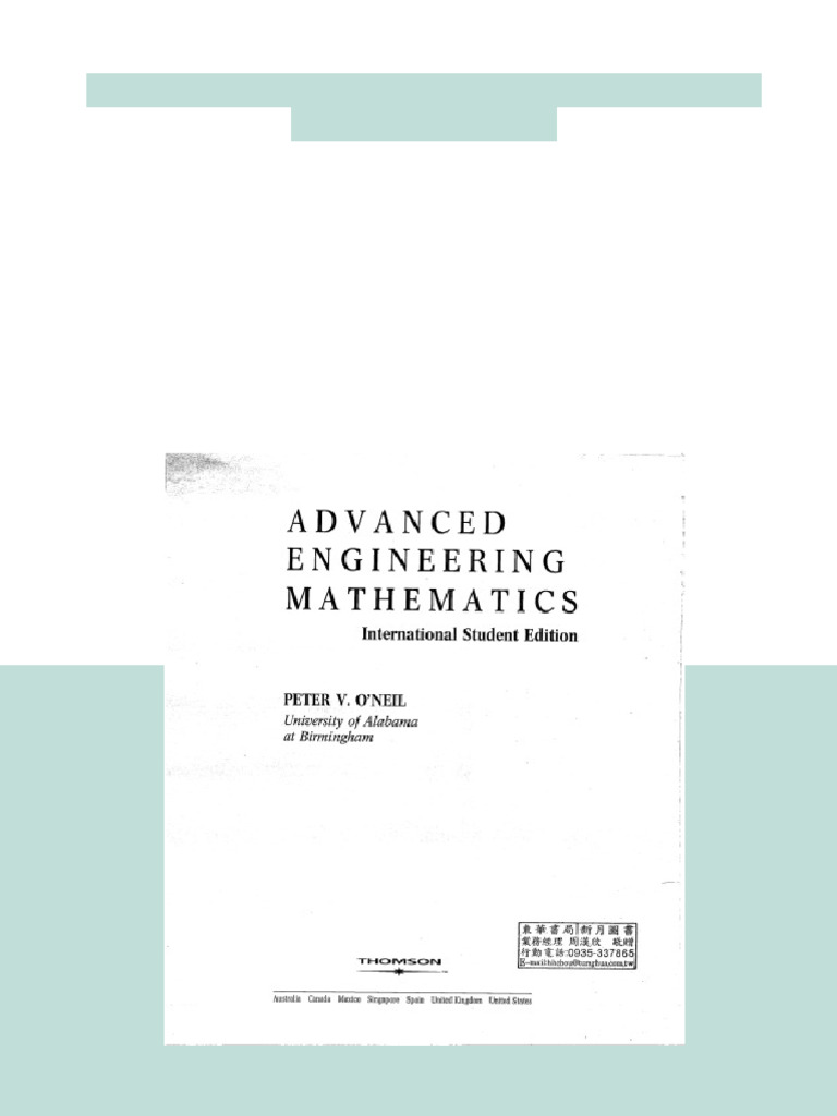 Advanced Engineering Mathematics Peter V. O'Neil Full Chapters Instanly ...