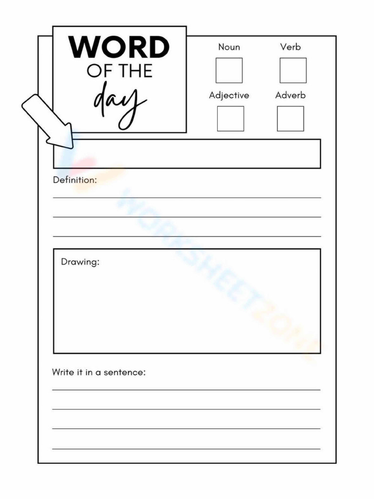 Word of The Day Blank Template | PDF