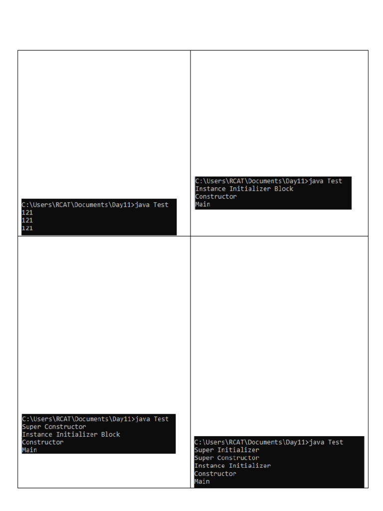 Instance Initializer Block in Java | PDF | Constructor (Object Oriented Programming) | Programming