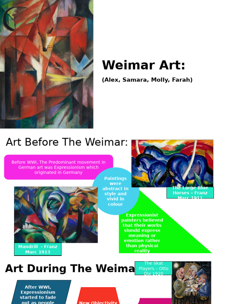 Weimar Art: Expressionism to Dada | PDF | Expressionism | The Arts