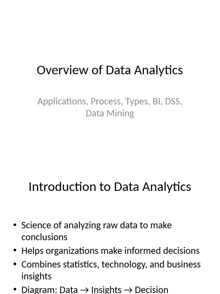 Unit-1 Data Analytics Overview | PDF