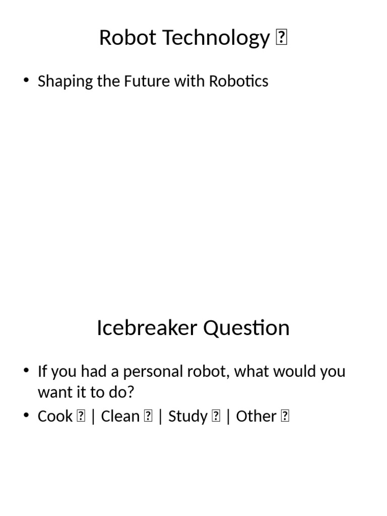 Robotics Presentation | PDF