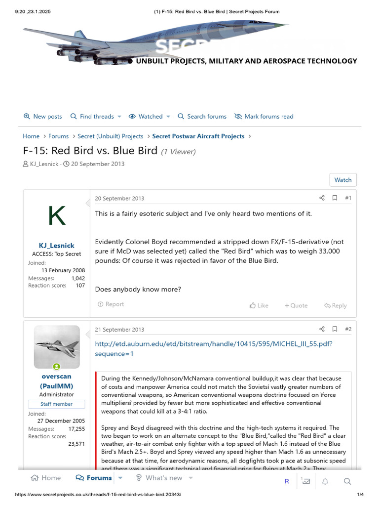 F-15 - Red Bird vs. Blue Bird - Secret Projects Forum | PDF | Mc ...