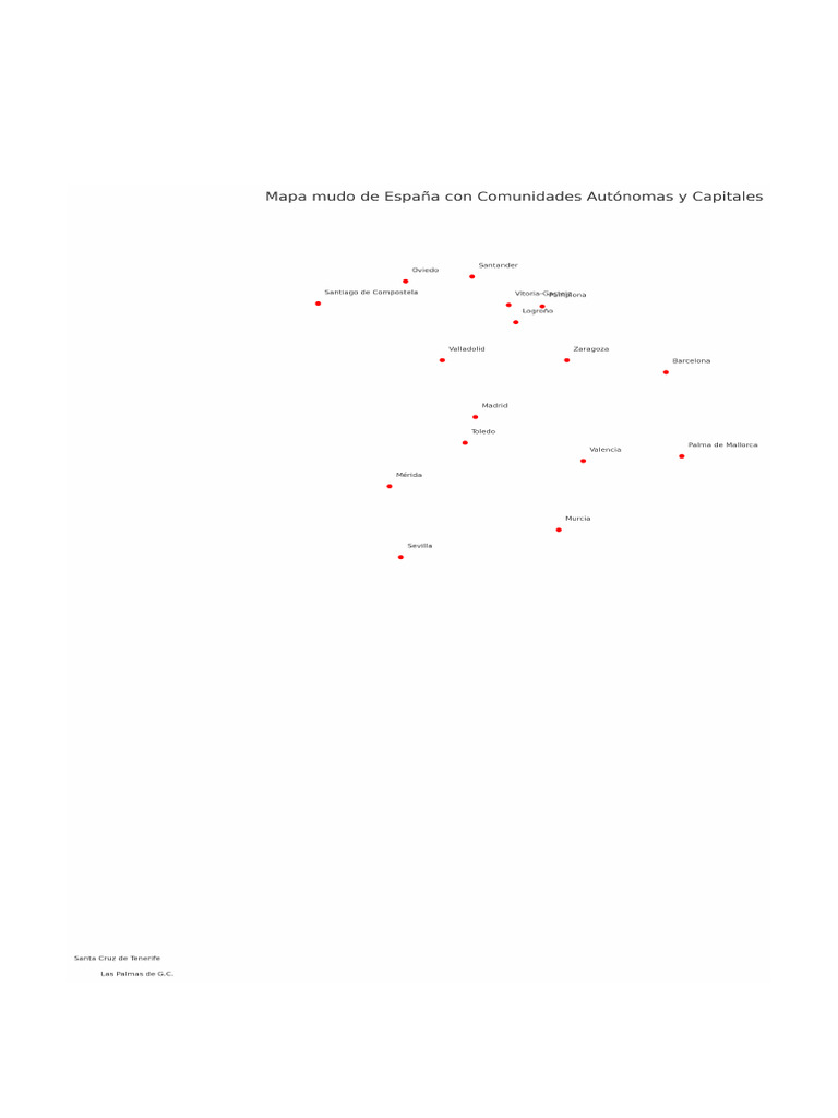 Mapa Ccaa Capitales Grafico | PDF