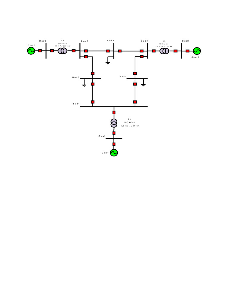 IEEE 9 Bus System Image | PDF