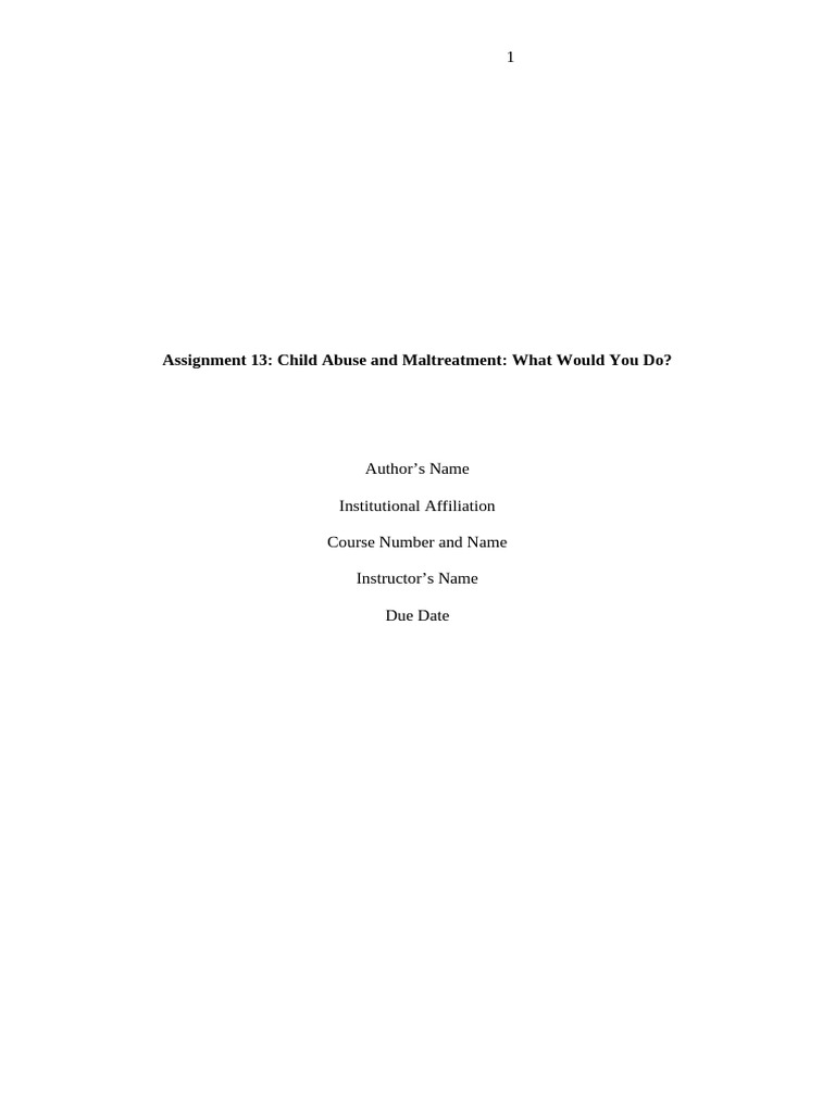 Child Abuse Reporting Scenarios Explained | PDF | Child Abuse ...