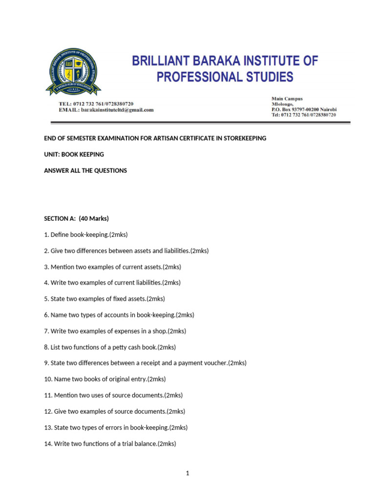 Book Keeping | PDF