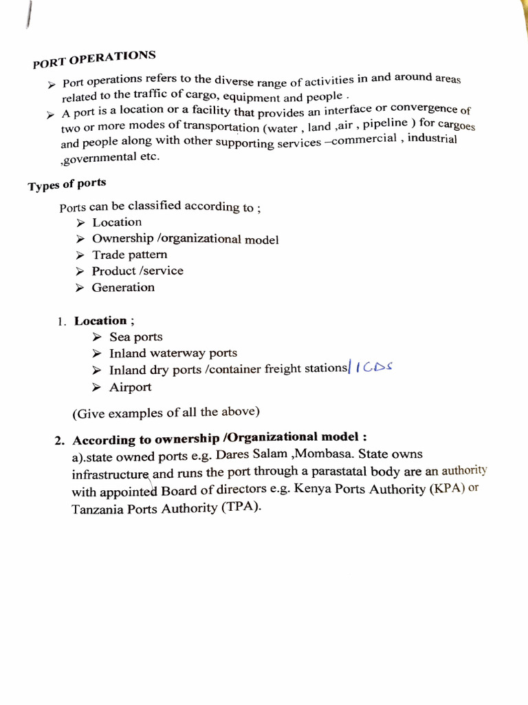 Port Operations | PDF