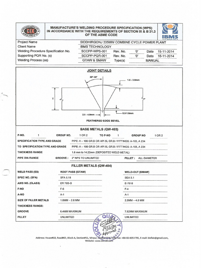 PQR WPS & Mechanical Report - 001 | PDF