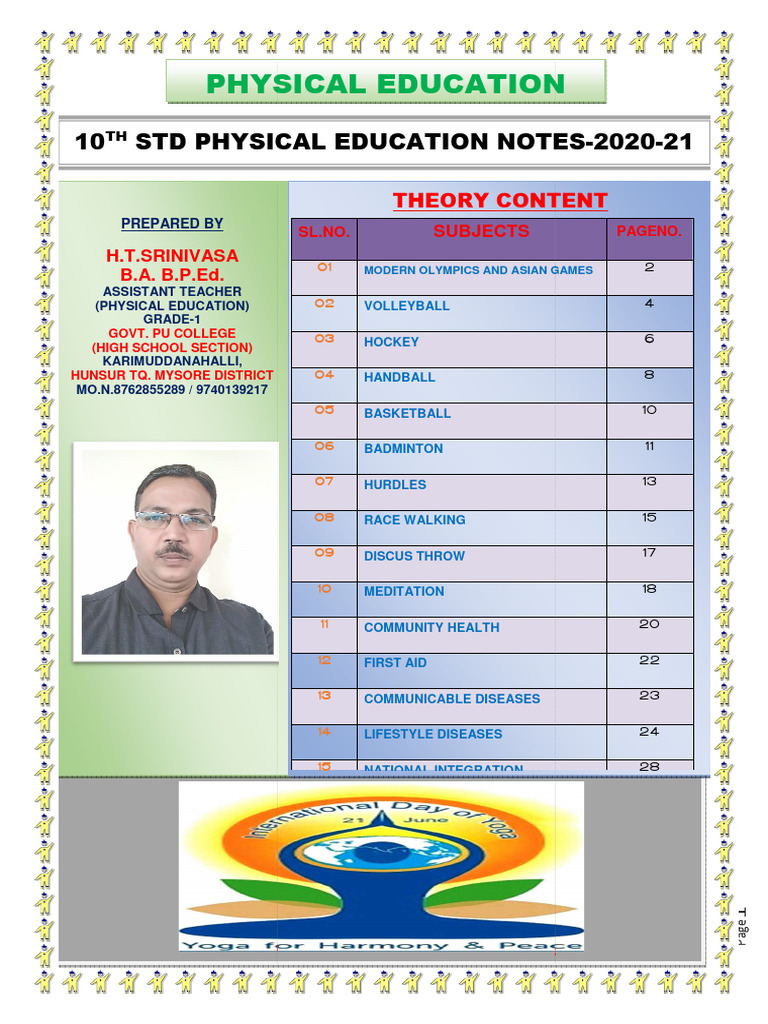 10th Std Physical Education Notes | PDF | Atherosclerosis | Artery
