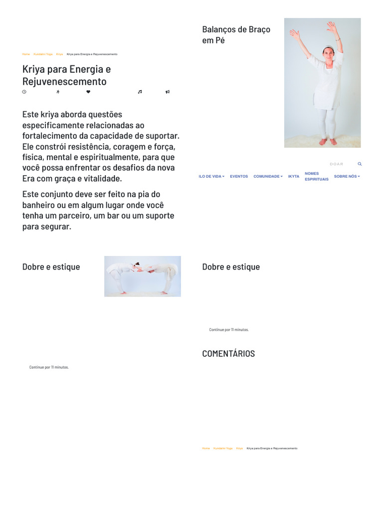 Kriya para Energia e Rejuvenescer - 3HO International | PDF