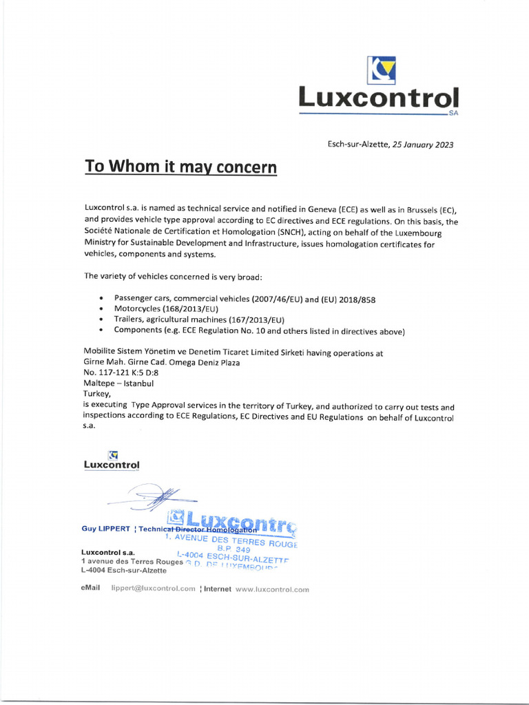 Luxcontrol SNCH Mobi̇li̇te | PDF