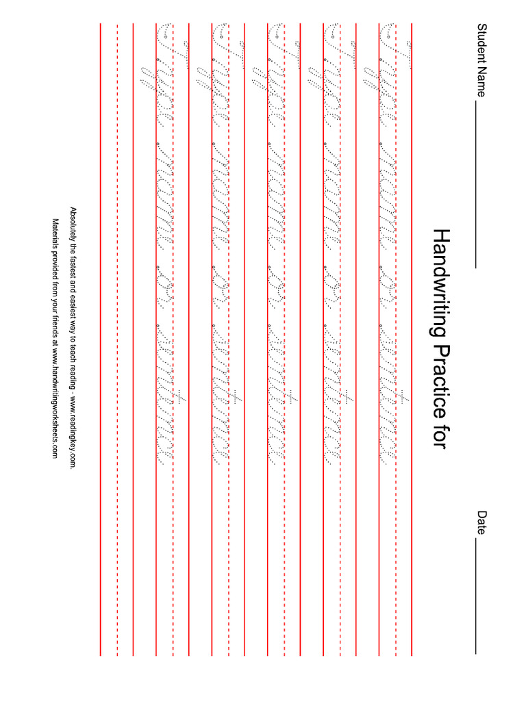 Cursive Handwriting Worksheet Maker - Sentences | PDF