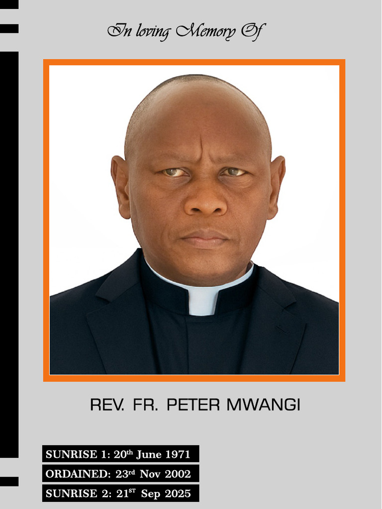 Tribute to Rev. Fr. Peter Mwangi | PDF | Seminary | Catholic Church