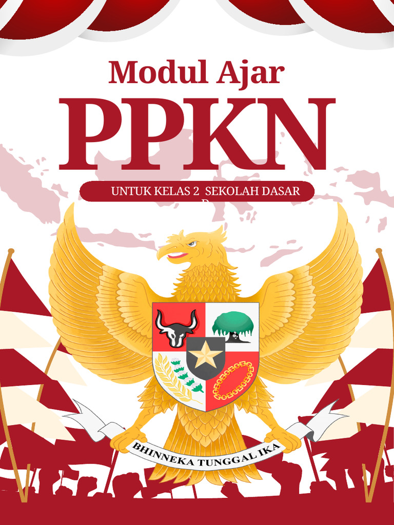 Modul Ajar PPKN Sampul Buku Merah Kuning Ilustratif | PDF