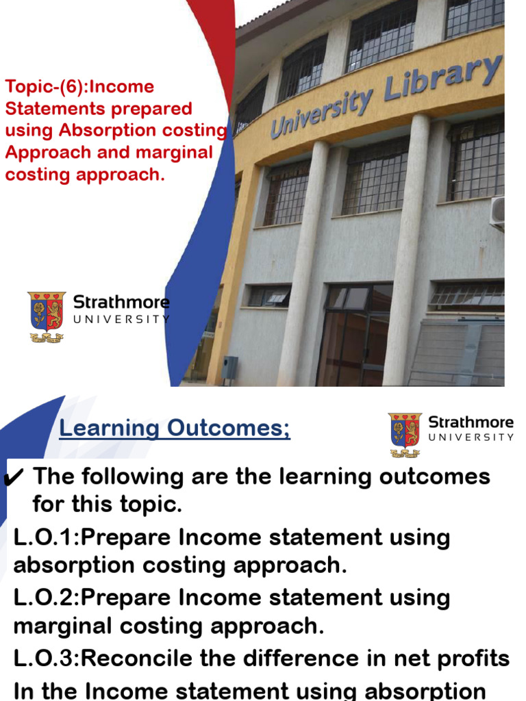 Absorption Costing Income Statement Guide | PDF | Cost Of Goods Sold ...