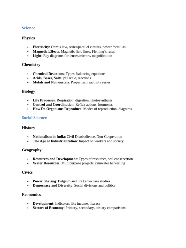 Most Common Topics For Board | PDF