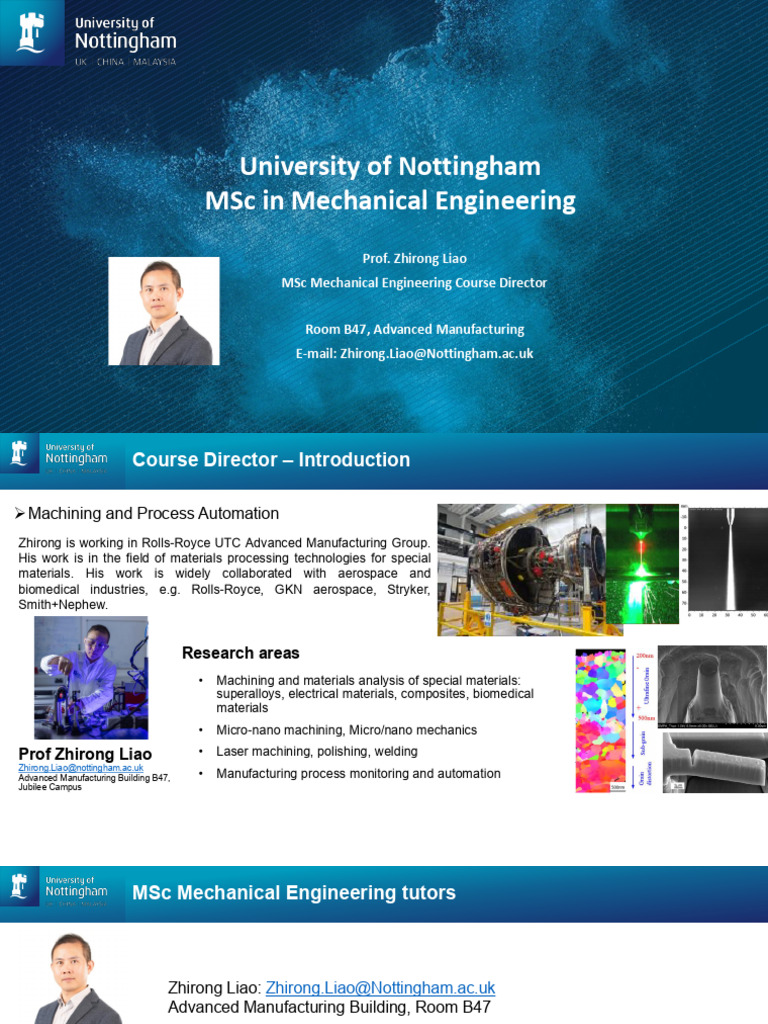 MSc Mechanical Engineering Overview | PDF | Computational Fluid ...