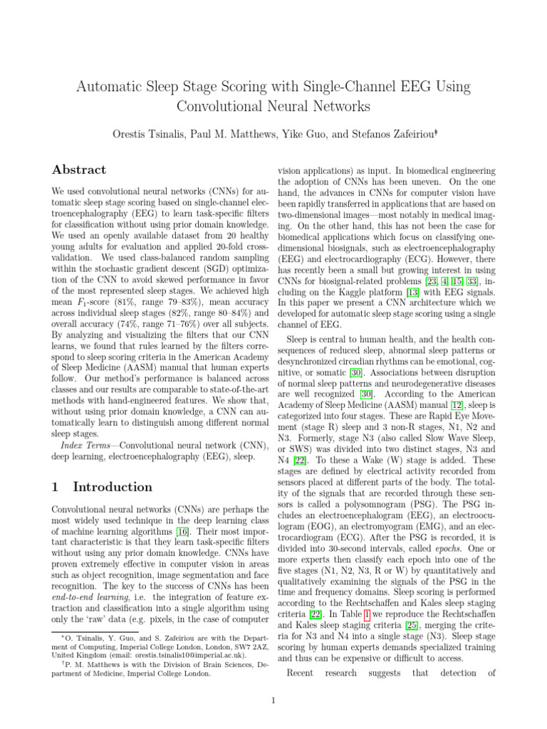 Automatic Sleep Stage Scoring With Single-Channel EEG Using ...