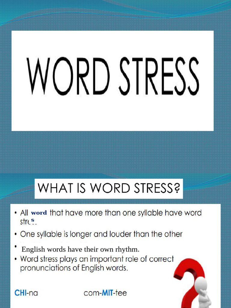 Word Stress | PDF