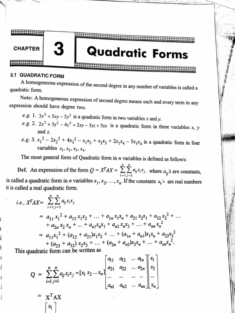 Forms: Quadratic | PDF | Mathematical Objects | Functions And Mappings