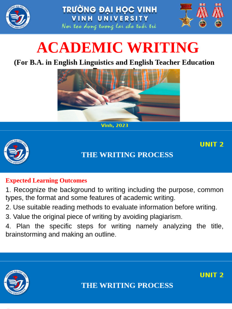 Unit 2 - Writing Process - Ms Nguyên | PDF | Thesis | Plagiarism