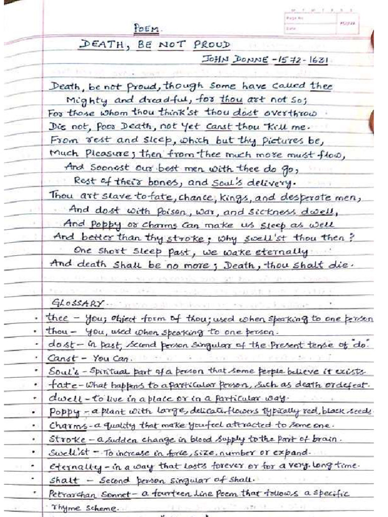 Poem Death | PDF