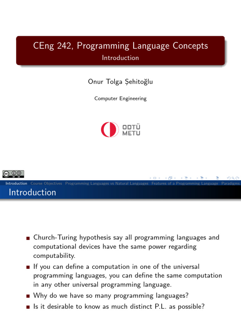 Ceng242 SL Introduction | PDF | Programming Language | Computer Programming