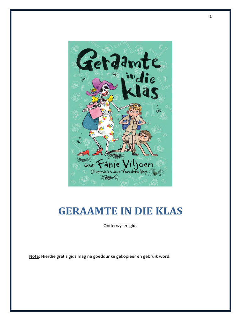 Geraamte in Die Klas Onderwysersgids 2021 | PDF