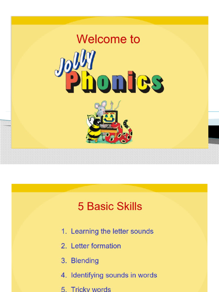 Presentation1Jolly Phonics Presentation | PDF