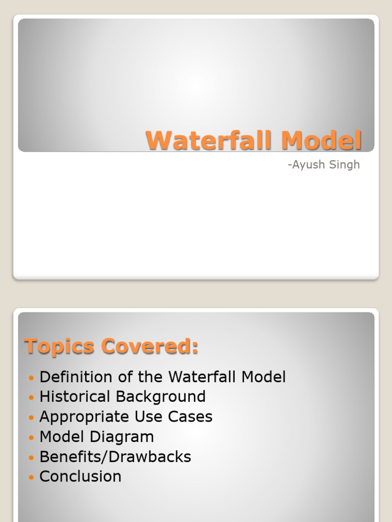 Waterfall Model Ayush | PDF