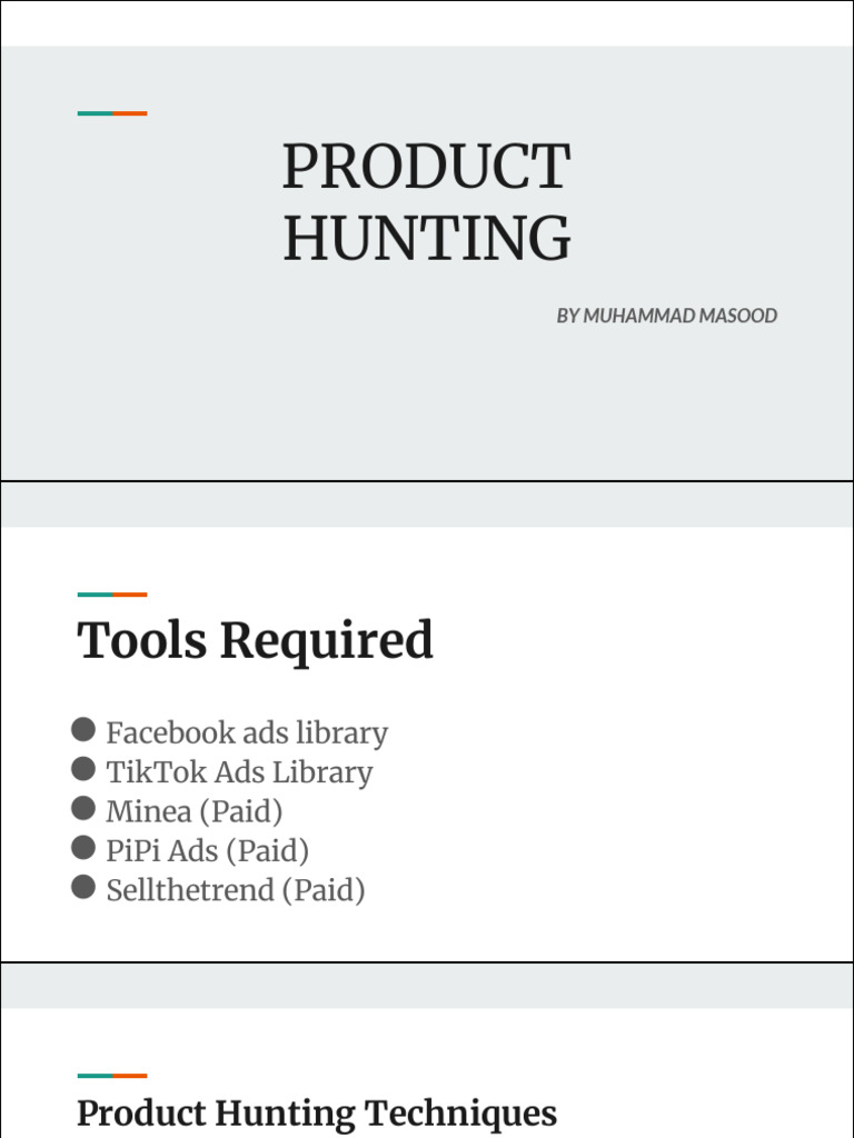 Product Hunting | PDF