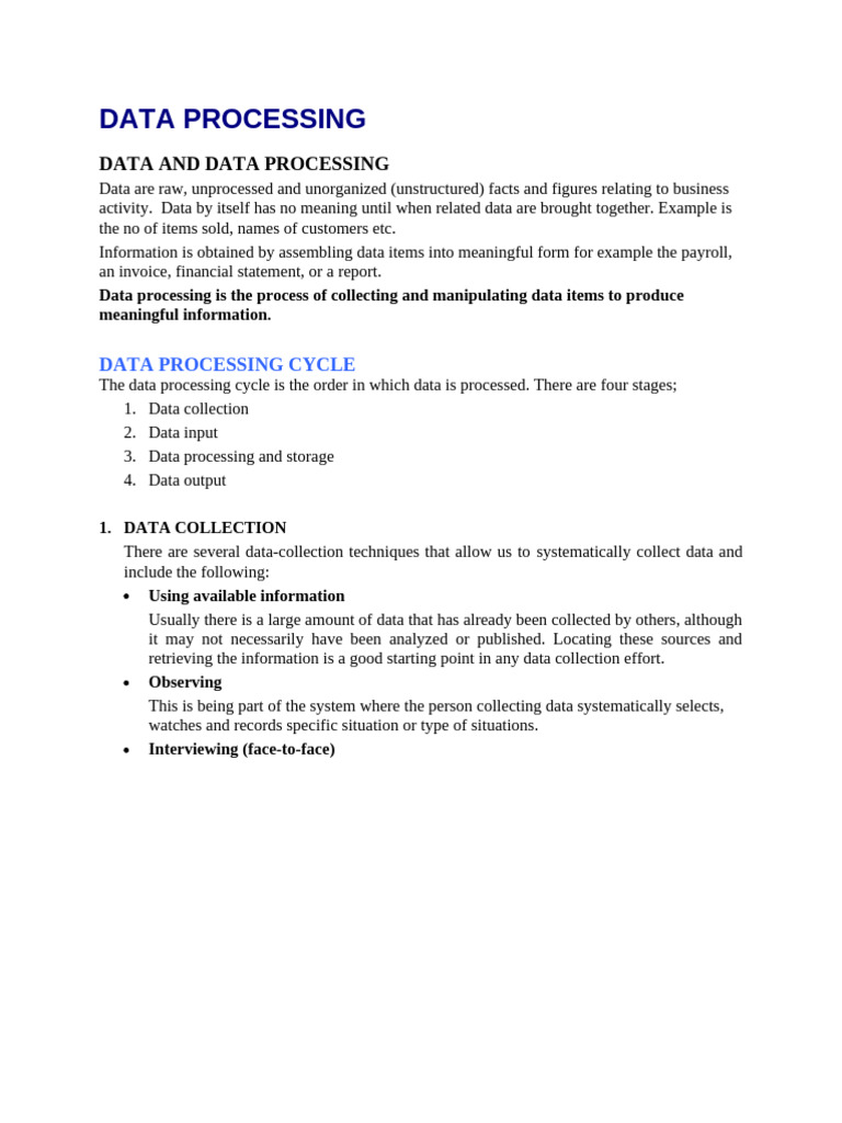 Topic Five Data Processing | PDF | Database Index | Computer Data