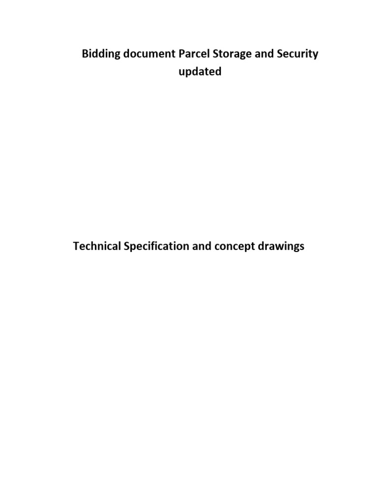 Bidding Document - Parcel Storage and Security Updated - Final | PDF ...