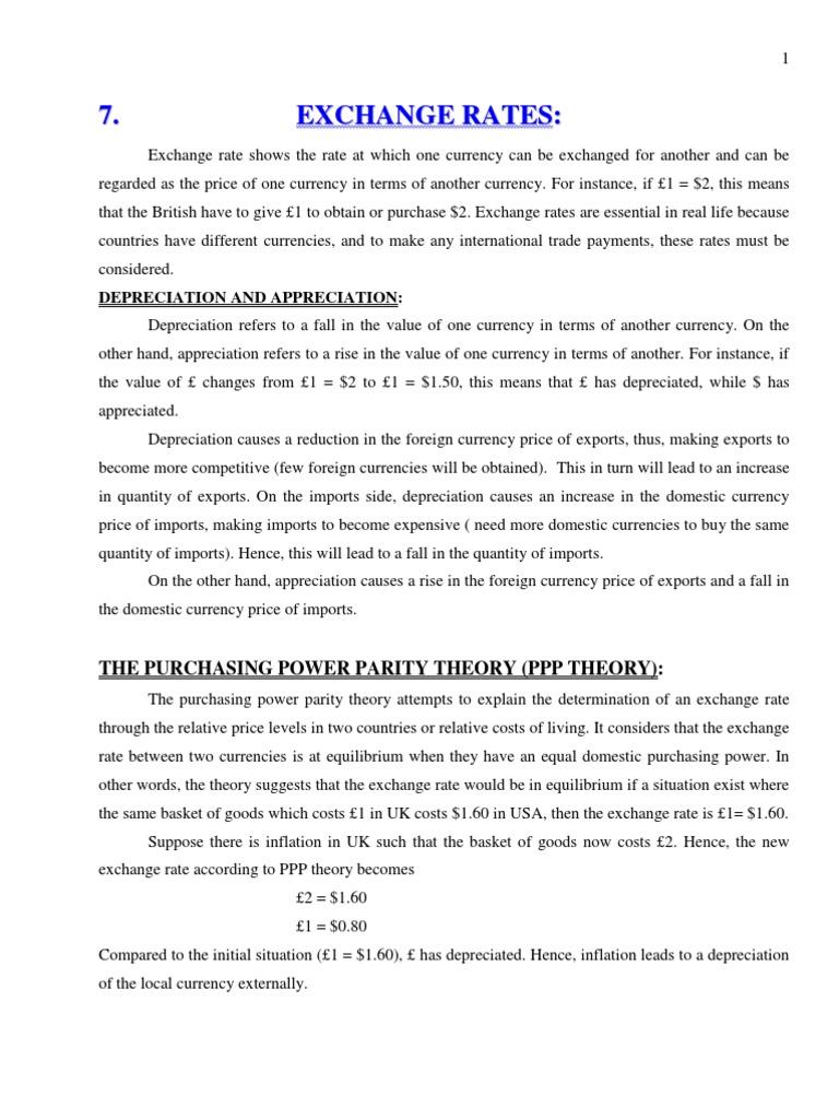 7.exchange Rates. | PDF | Exchange Rate | Fixed Exchange Rate System