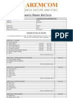 Bid Summary Sheet Example | PDF