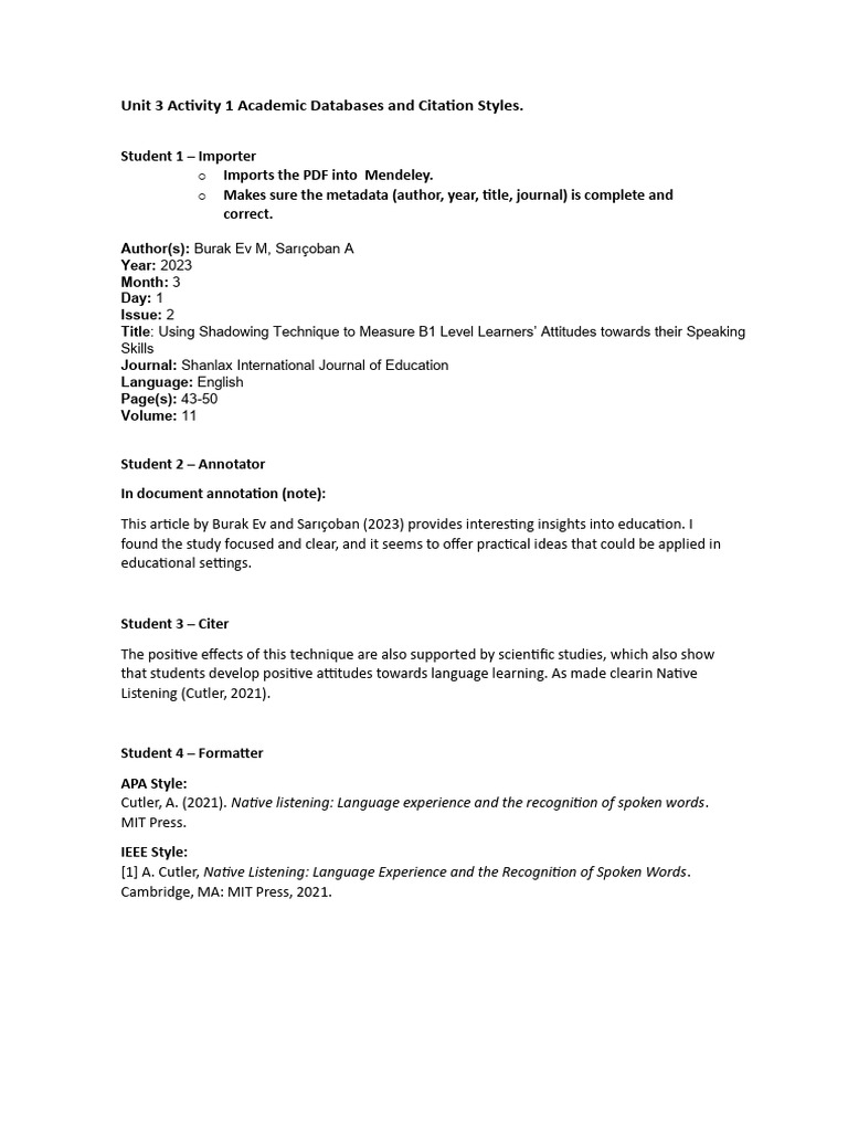 Academic Databases & Citation Styles Guide | PDF